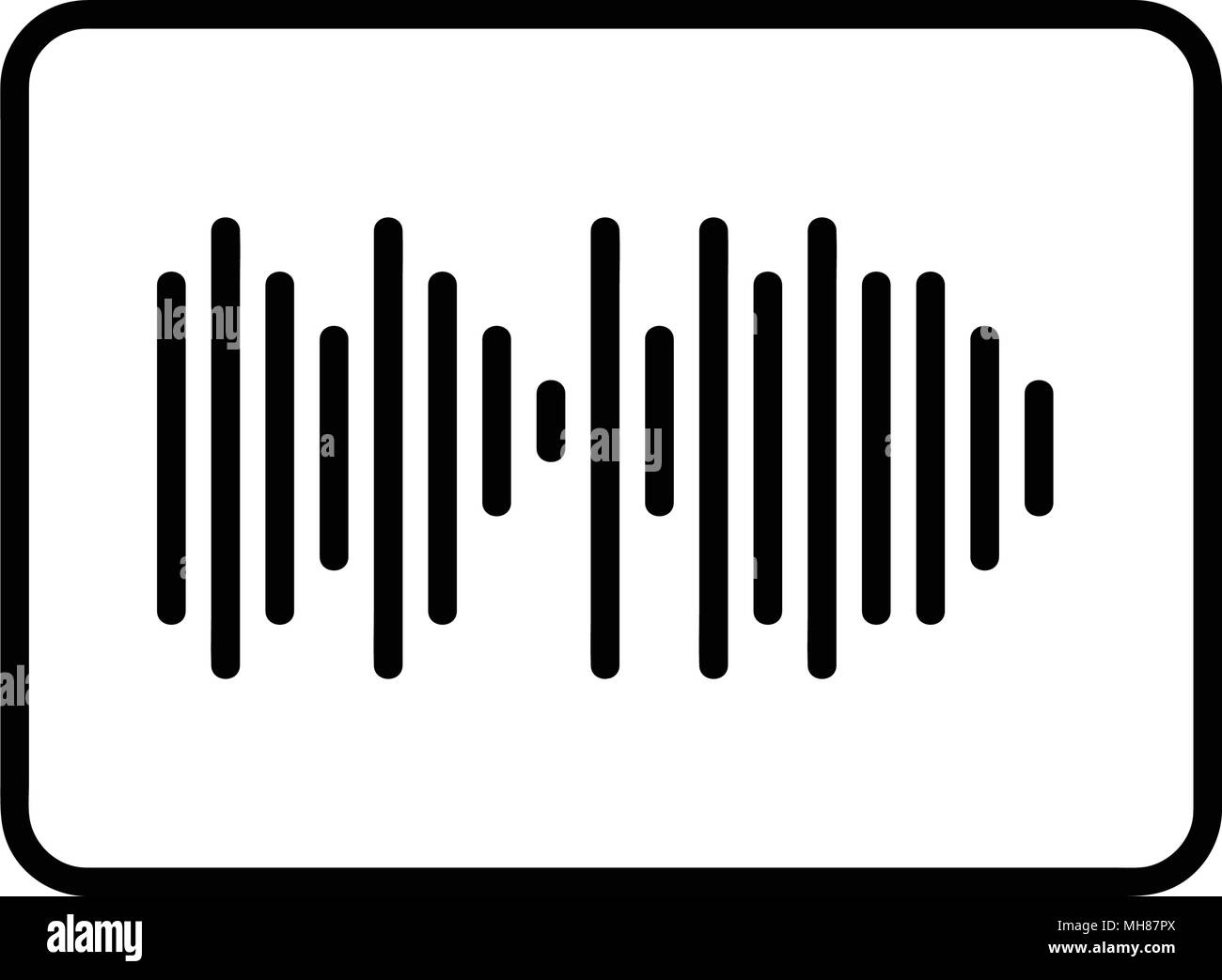 Sound impulse icon, vector icon on white background Stock Vector Image ...