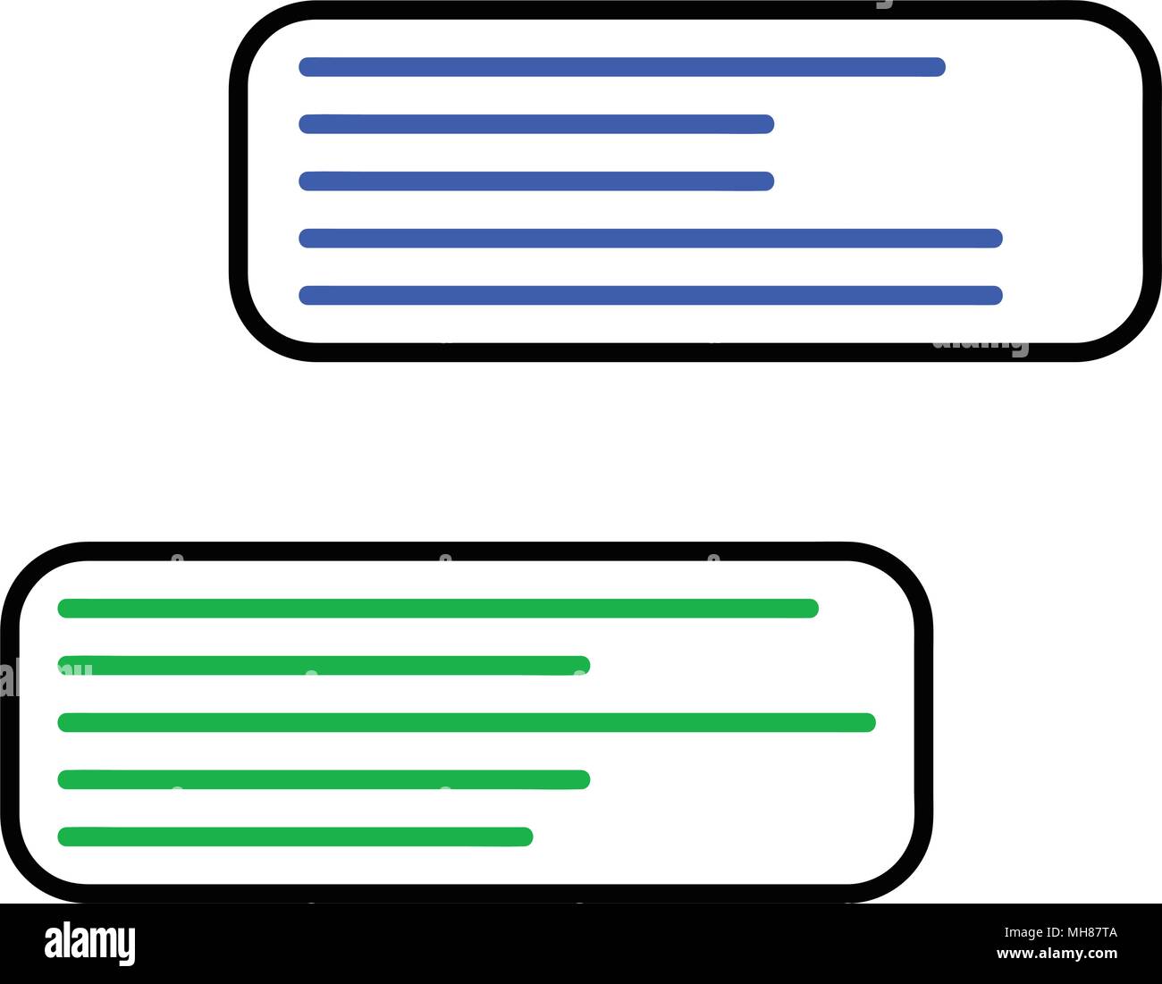 Message boxes icon, vector icon on white background Stock Vector Image ...