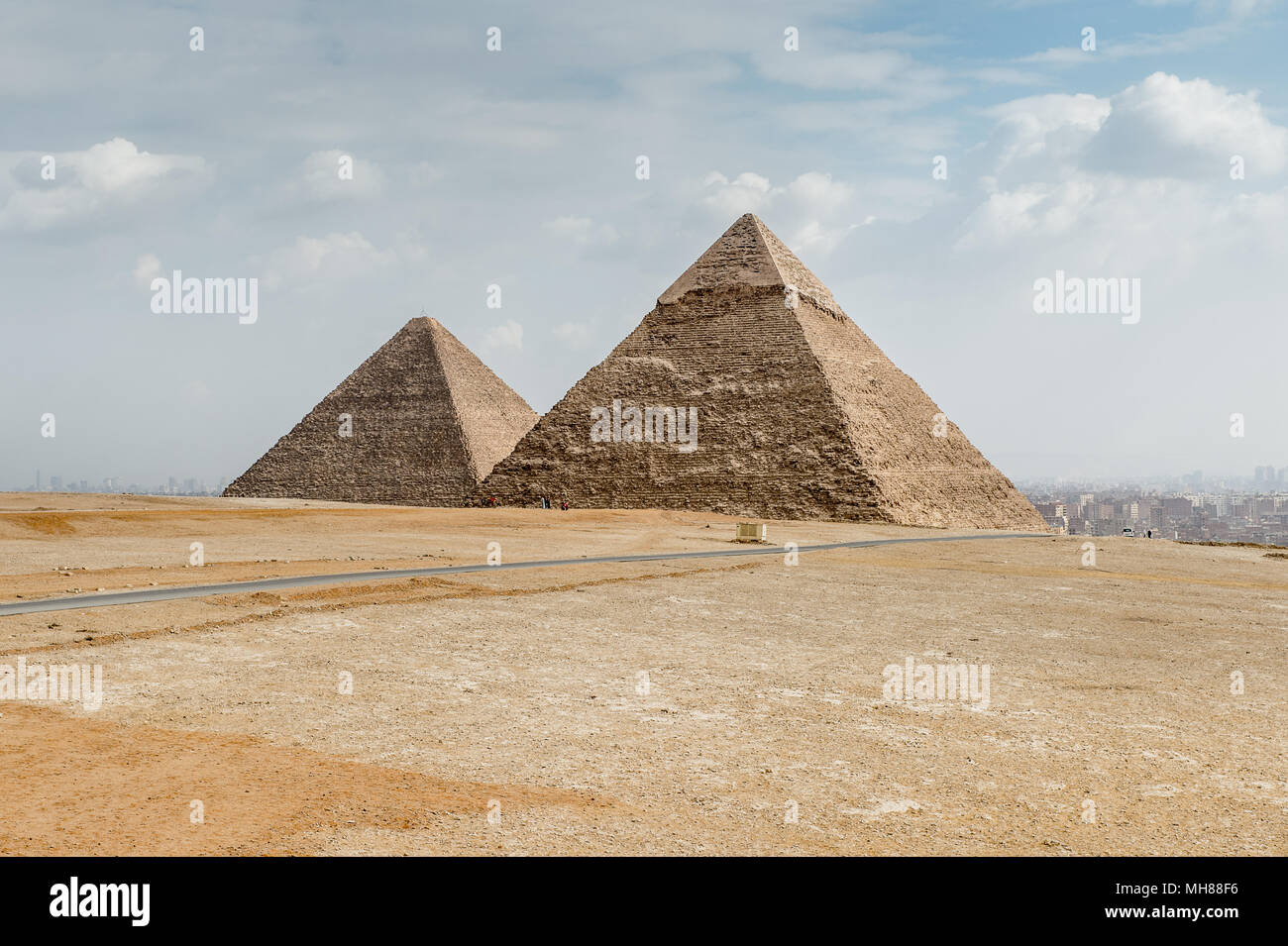 Pyramid of Menkaure, the Giza Plateau, the smallest of the three ...
