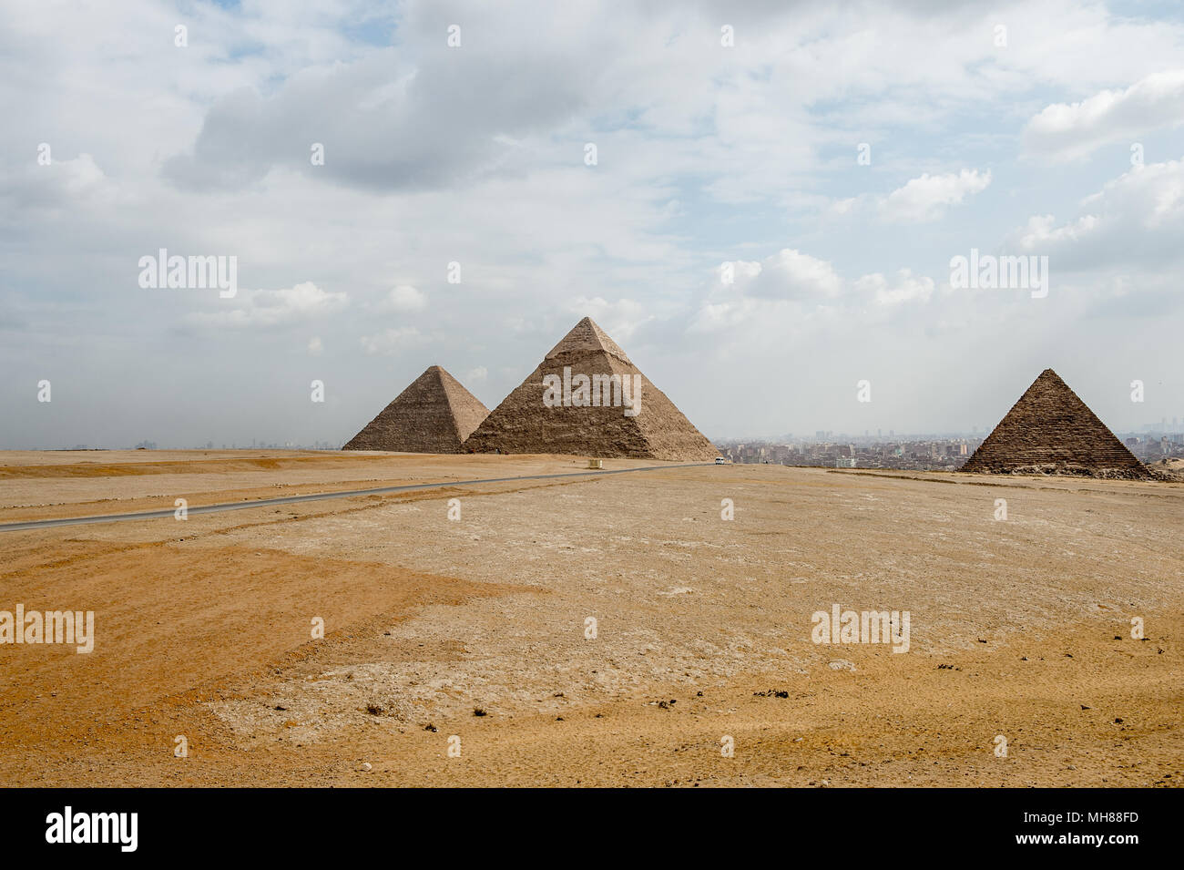 Pyramid of Menkaure, the Giza Plateau, the smallest of the three ...
