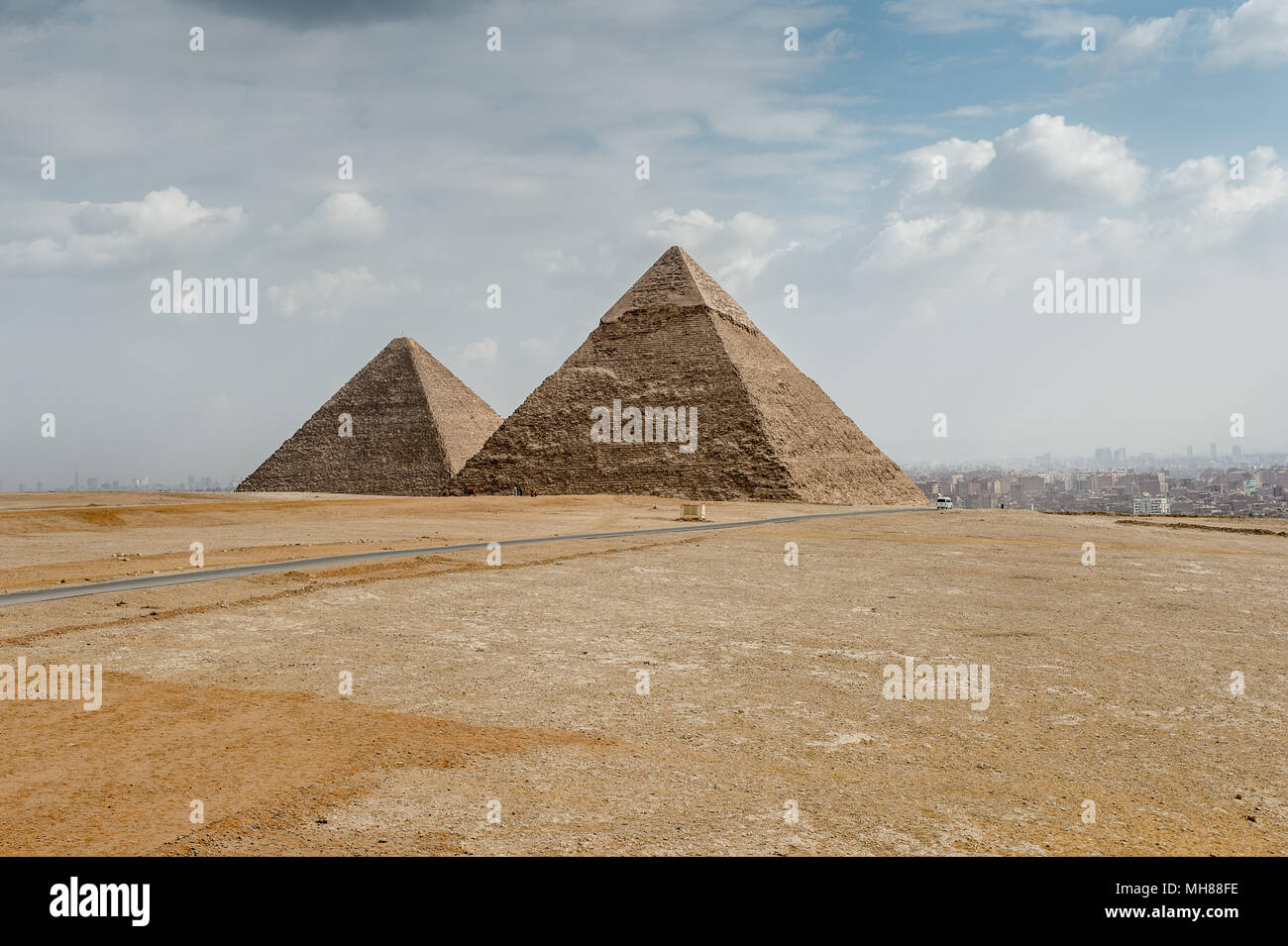 Pyramid of Menkaure, the Giza Plateau, the smallest of the three ...