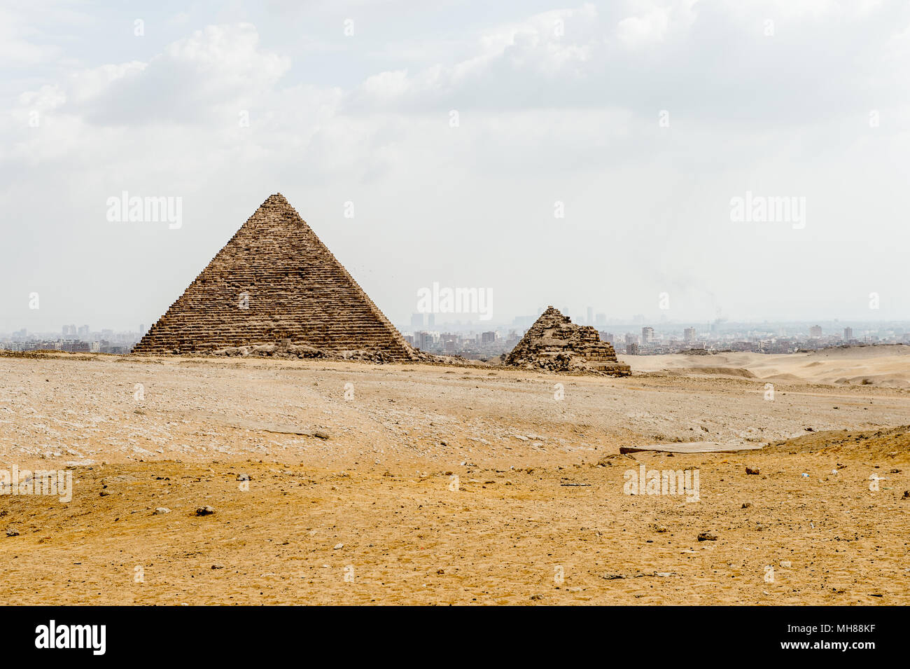 Ruins of the Great Pyramids at the Giza Necropolis, Giza Plateau, Egypt ...