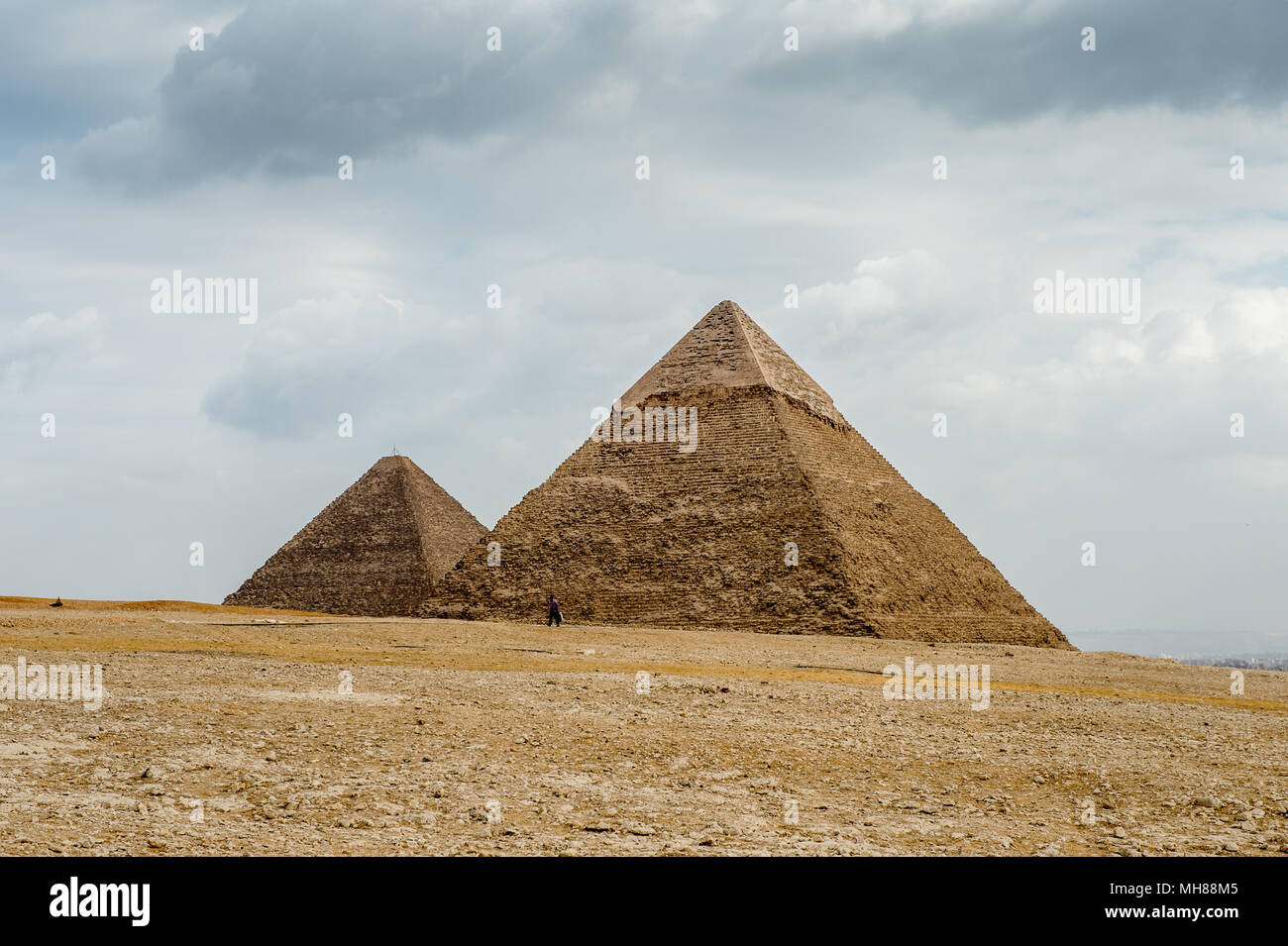 Ruins of the Great Pyramids at the Giza Necropolis, Giza Plateau, Egypt ...