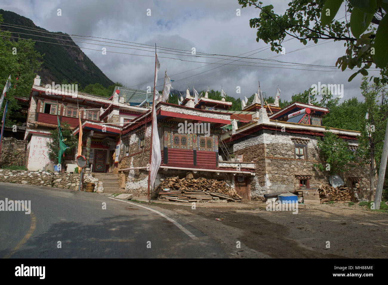 Traditional Tibetan home in the charming village of Jiaju, Sichuan ...
