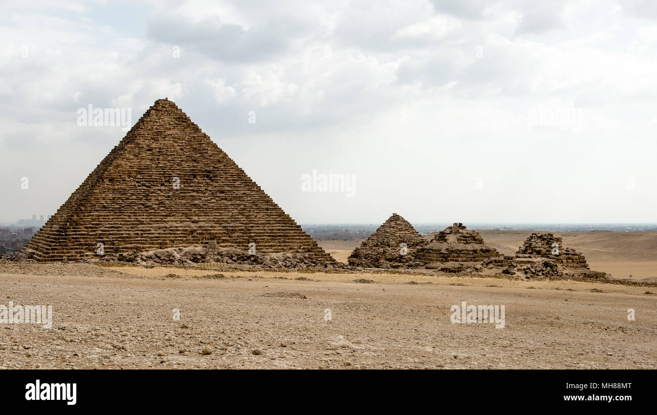 Ruins of the Great Pyramids at the Giza Necropolis, Giza Plateau, Egypt ...