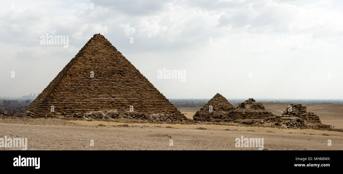 Ruins of the Great Pyramids at the Giza Necropolis, Giza Plateau, Egypt ...