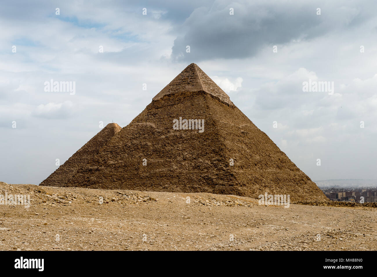 Ruins of the Great Pyramids at the Giza Necropolis, Giza Plateau, Egypt ...