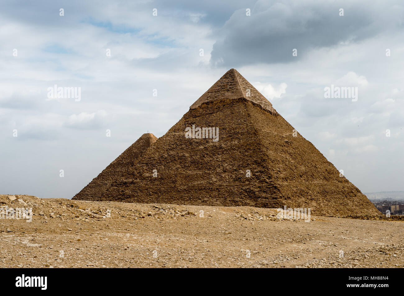 Ruins of the Great Pyramids at the Giza Necropolis, Giza Plateau, Egypt ...