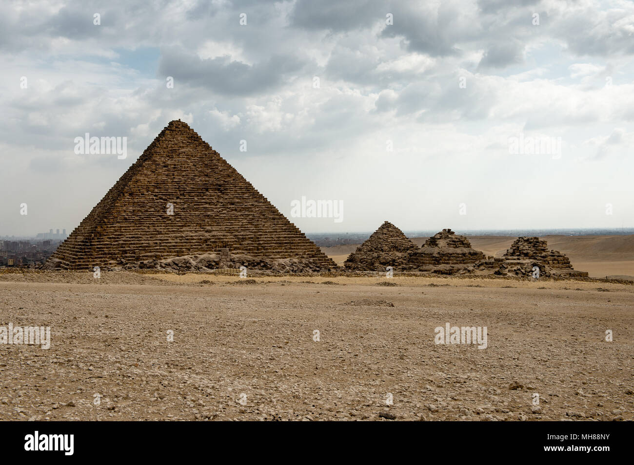 Ruins of the Great Pyramids at the Giza Necropolis, Giza Plateau, Egypt ...