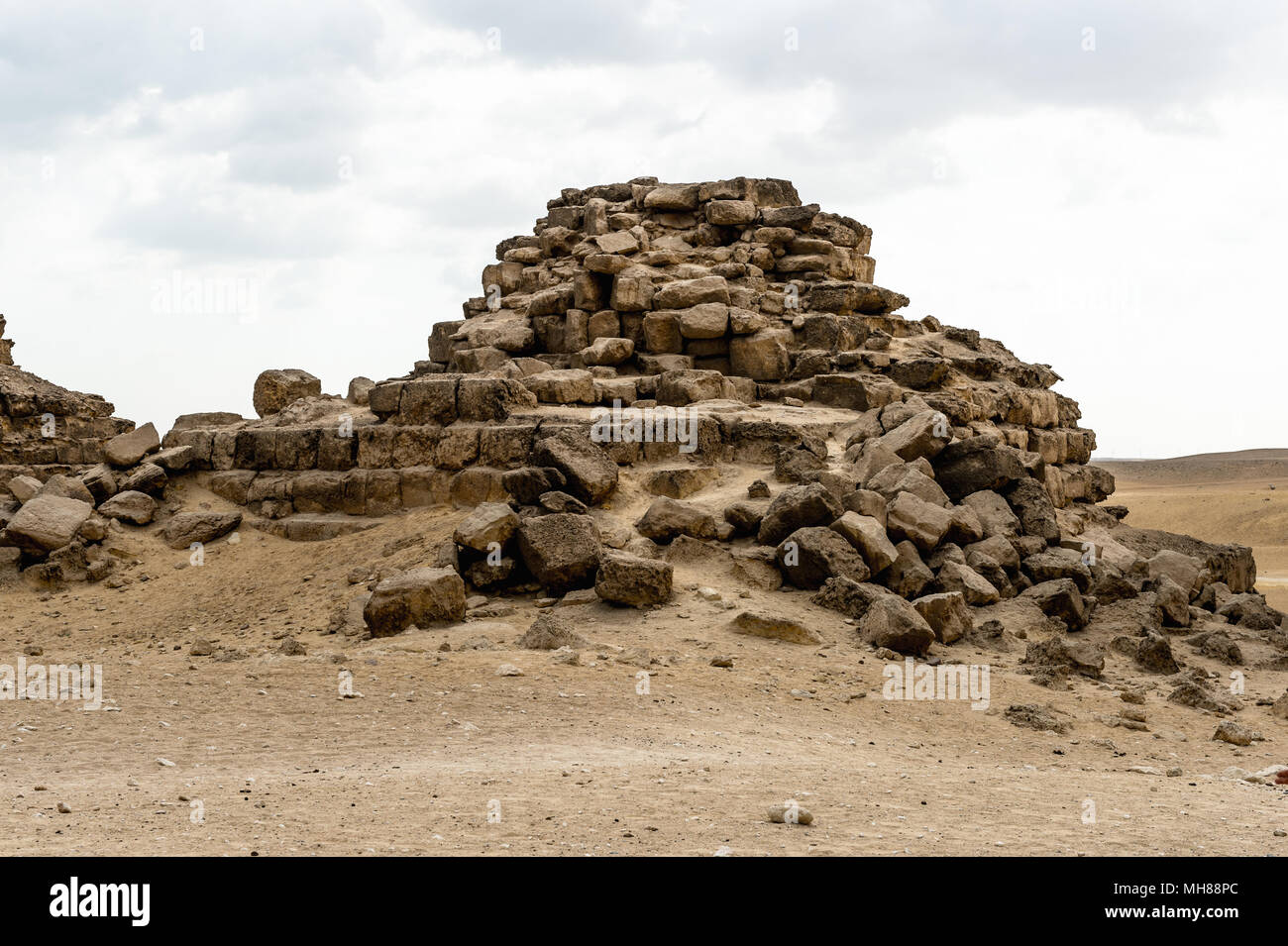 Ruins of the Great Pyramids at the Giza Necropolis, Giza Plateau, Egypt ...