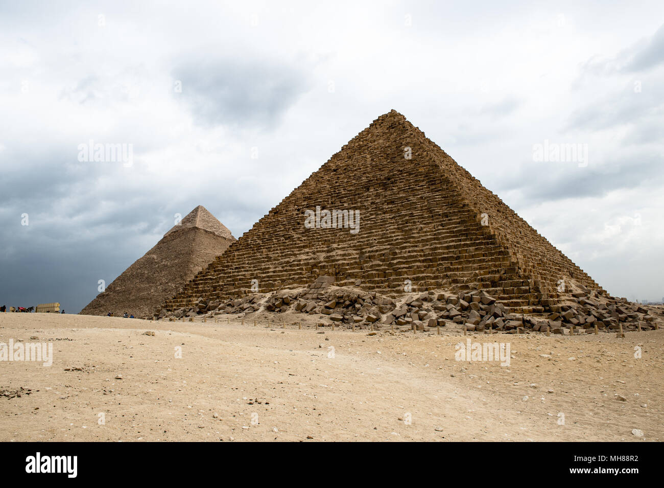 Ruins of the Great Pyramids at the Giza Necropolis, Giza Plateau, Egypt ...