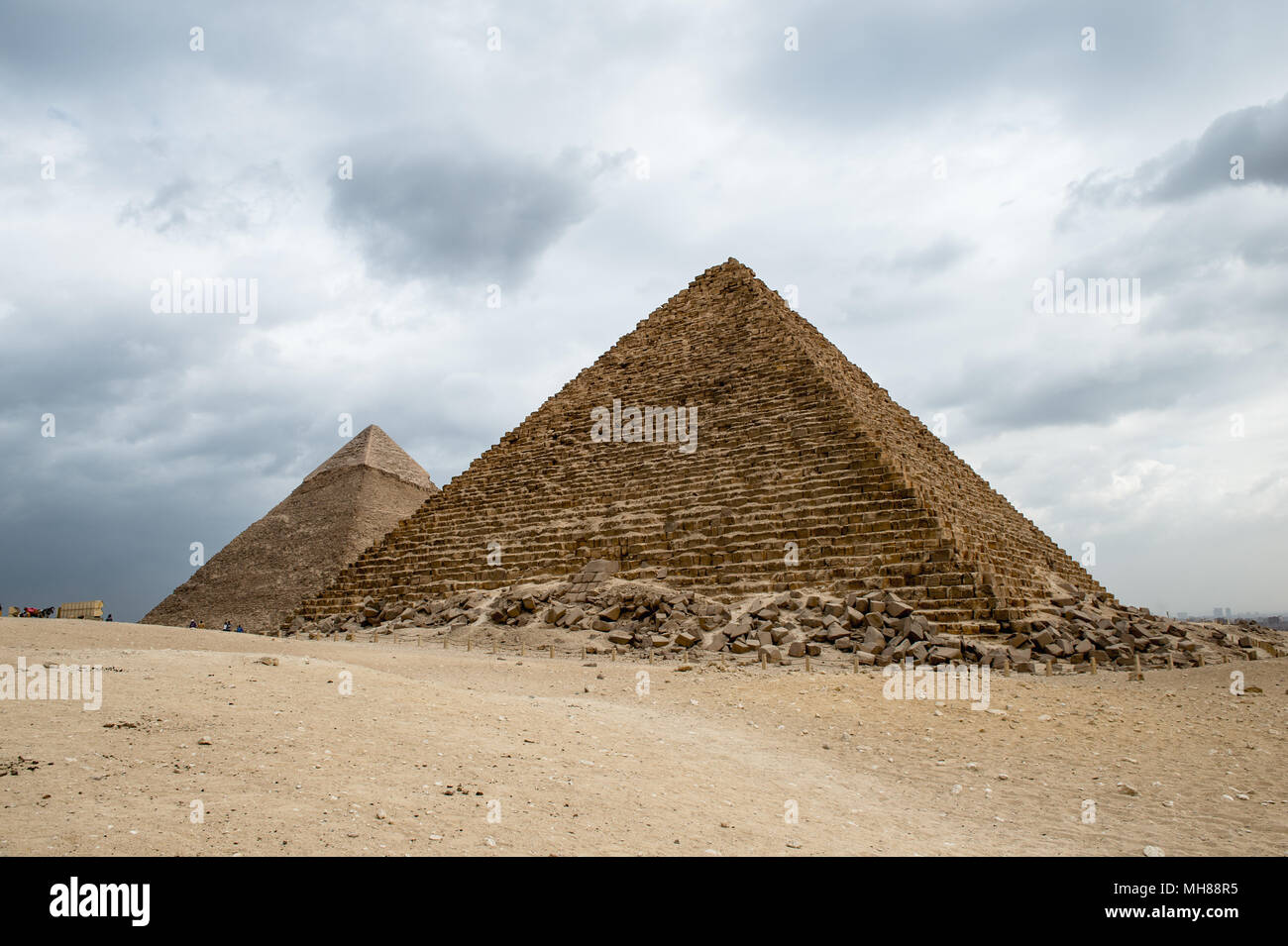 Ruins of the Great Pyramids at the Giza Necropolis, Giza Plateau, Egypt ...