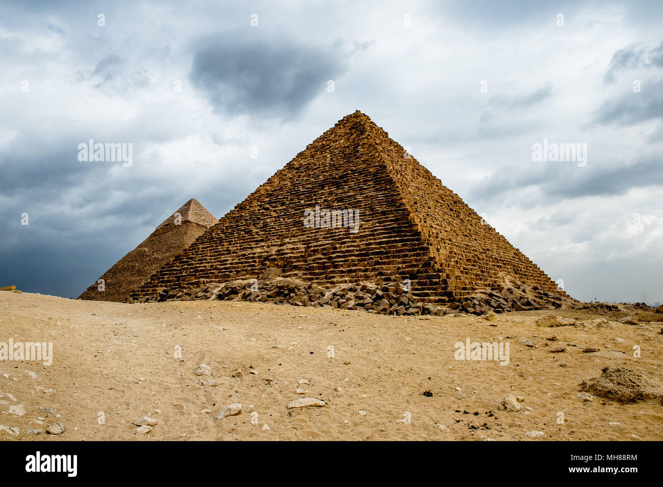 Ruins of the Great Pyramids at the Giza Necropolis, Giza Plateau, Egypt ...