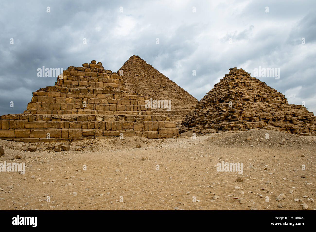 Ruins of the Great Pyramids at the Giza Necropolis, Giza Plateau, Egypt ...