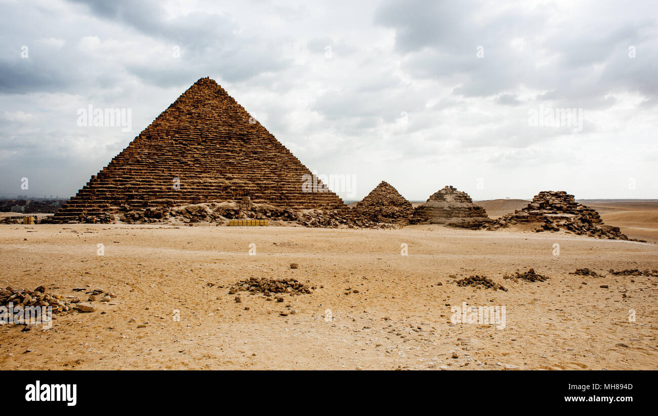 Great Pyramids at the Giza Necropolis, Giza Plateau, Egypt. UNESCO ...