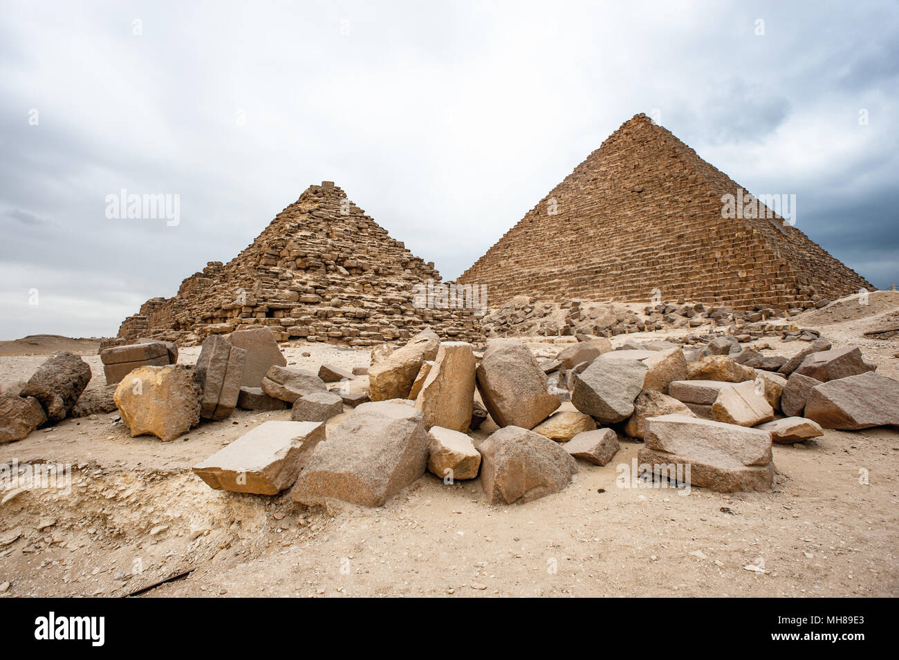Great Pyramids at the Giza Necropolis, Giza Plateau, Egypt. UNESCO ...