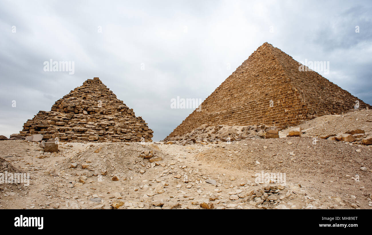 Great Pyramids at the Giza Necropolis, Giza Plateau, Egypt. UNESCO ...