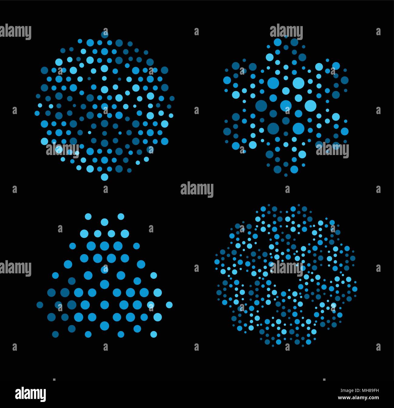 Neural networks logo company. Futuristic artificial intellect interface ...