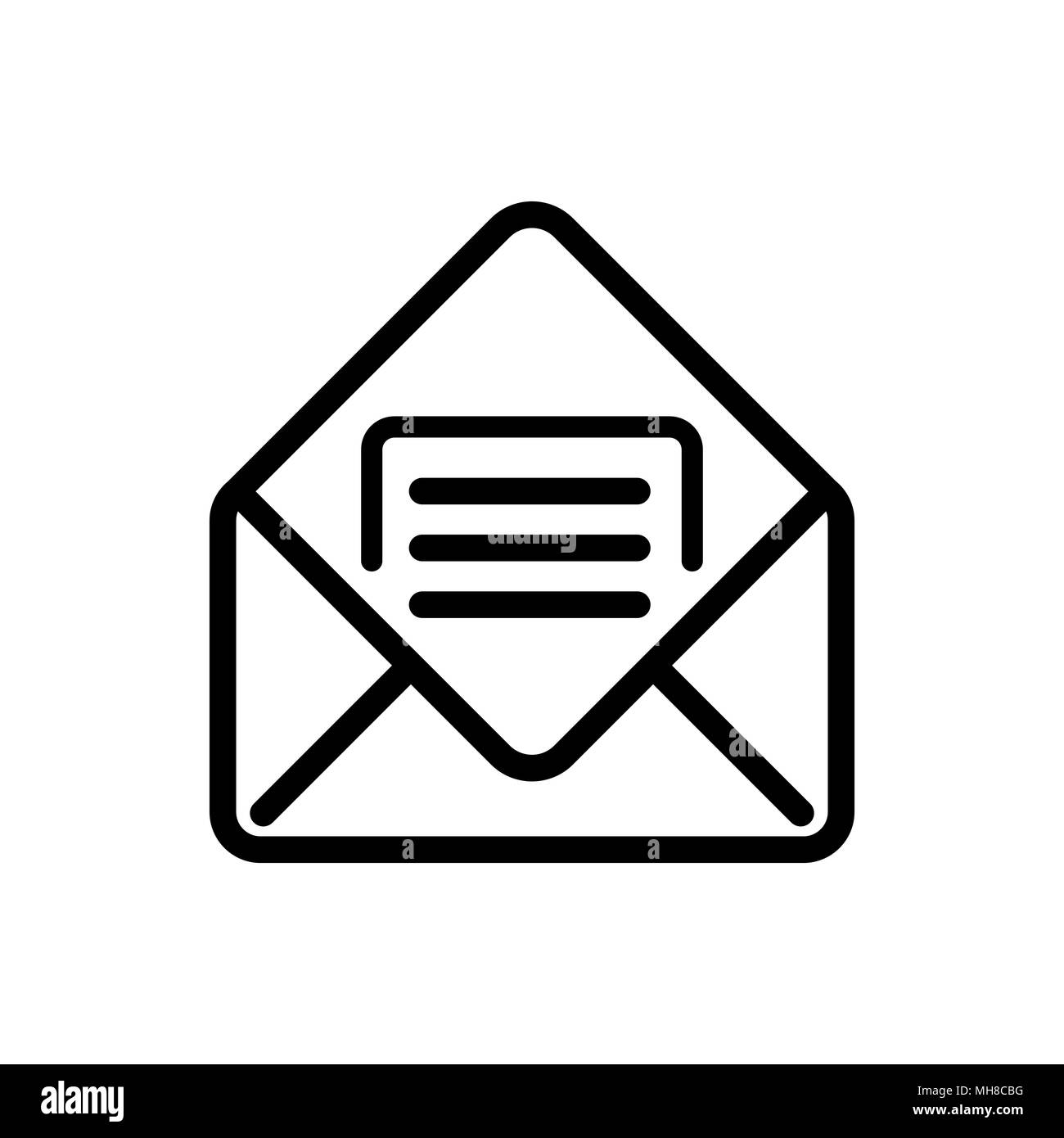 Mail icon ui simple style flat illustration Stock Vector Image & Art ...