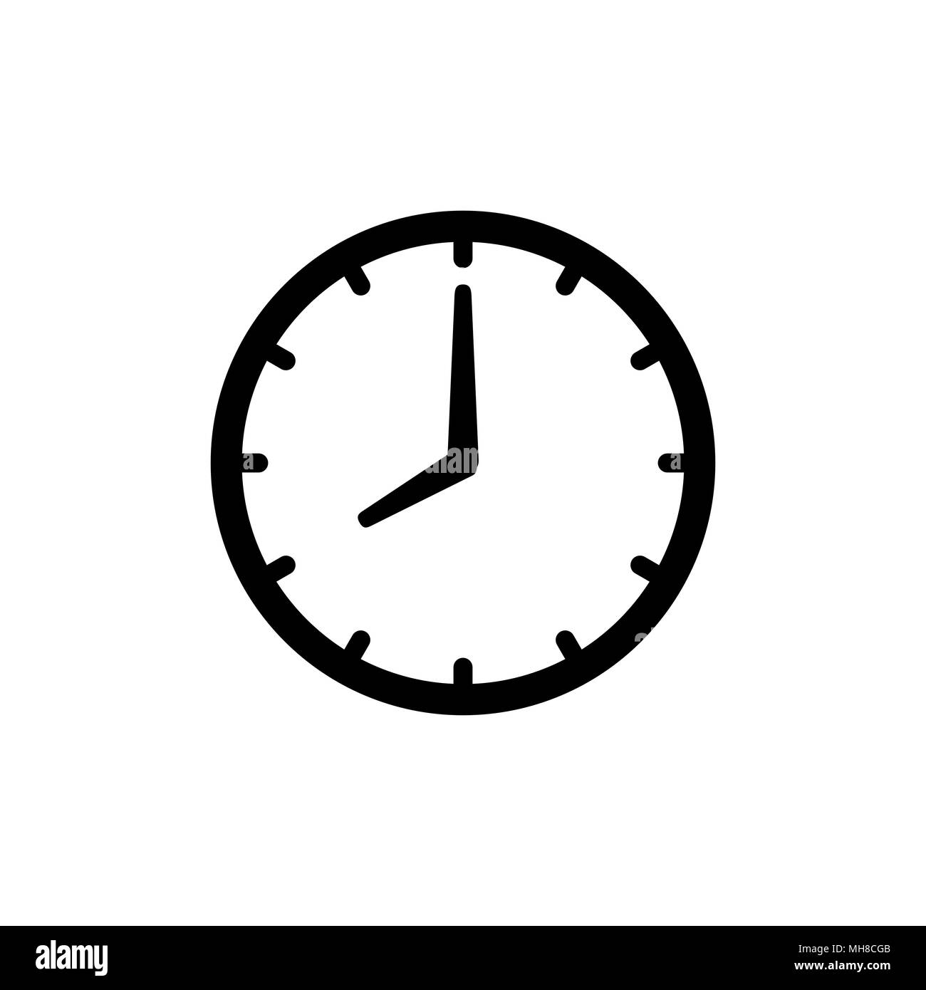 Timer clock icon ui simple style flat illustration Stock Vector Image ...