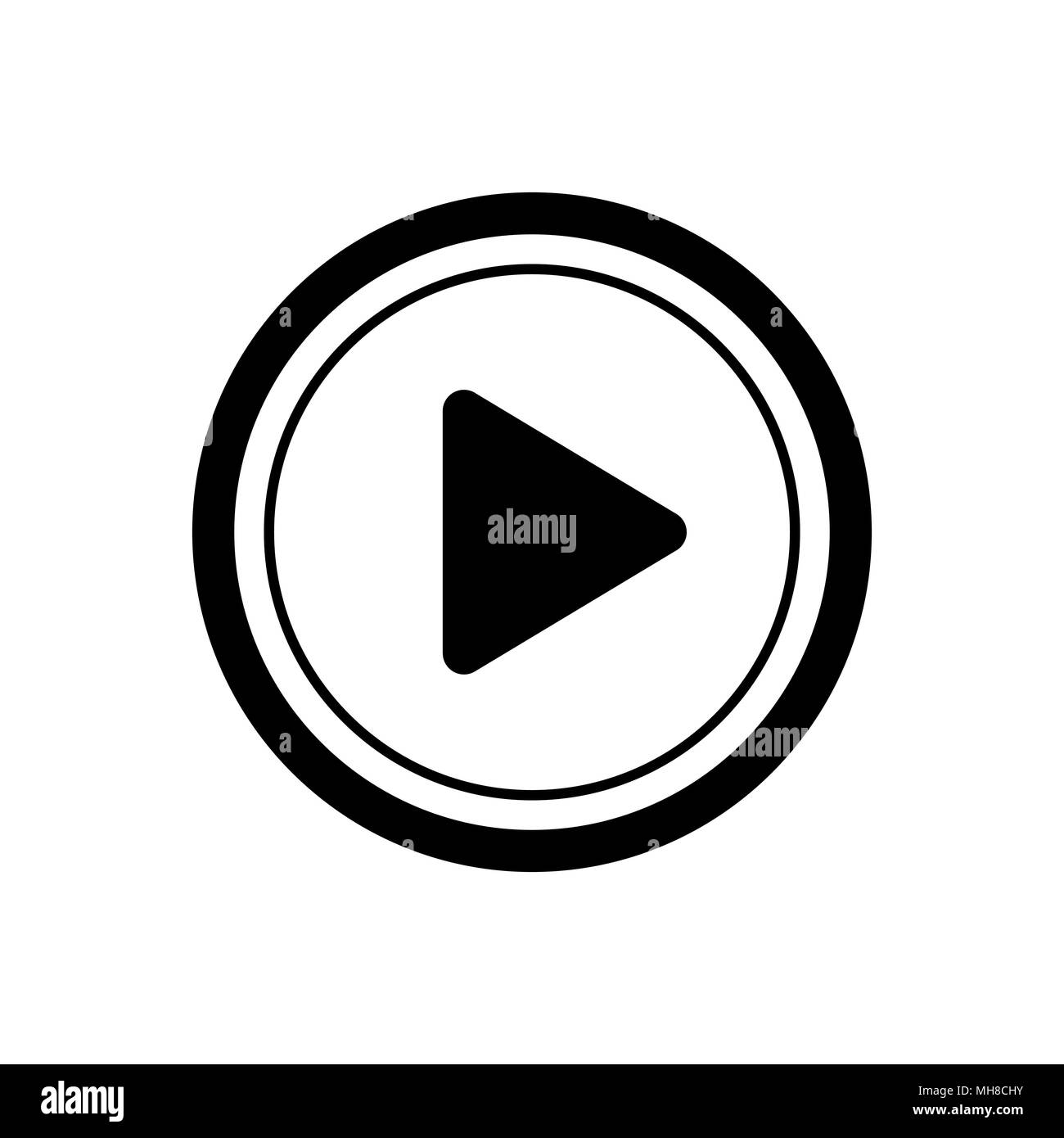 Play icon ui simple style flat illustration Stock Vector Image & Art ...