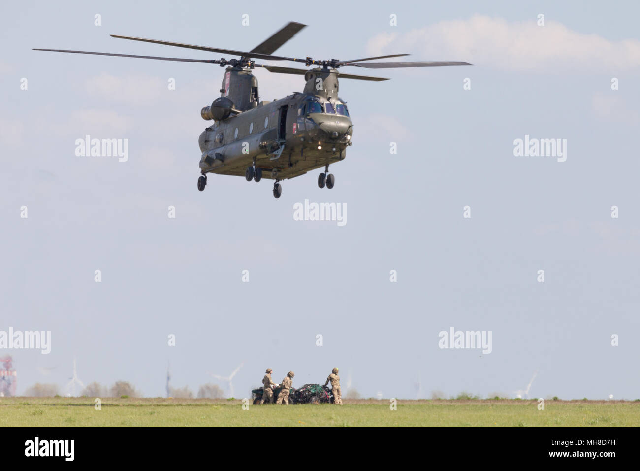 BERLIN / GERMANY - APRIL 28, 2018: Military transport helicopter ...