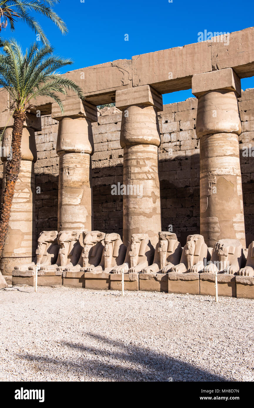Part of the Karnak temple (Ancient Thebes with its Necropolis), the ...