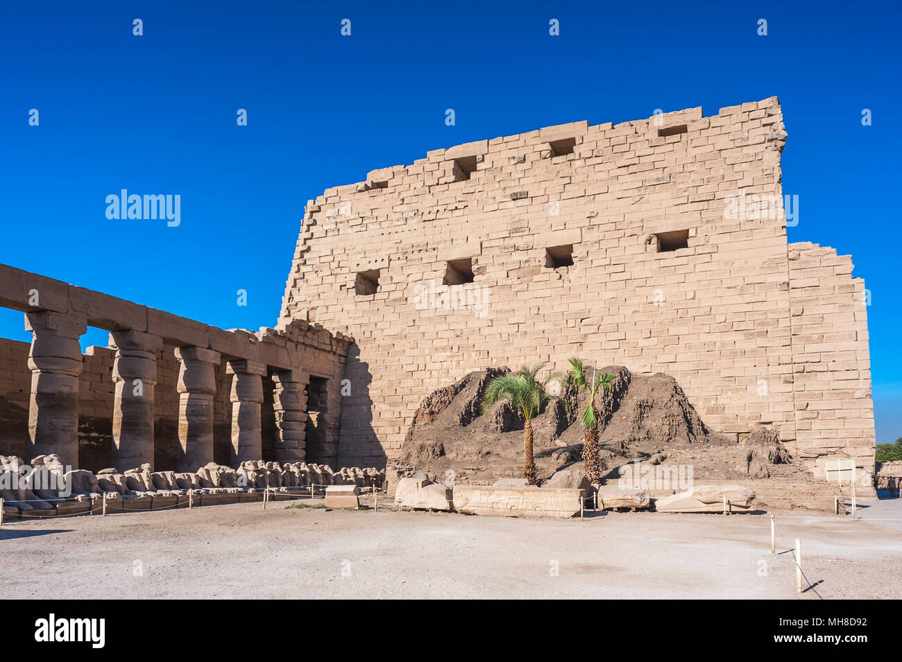 Part of the Karnak temple (Ancient Thebes with its Necropolis), the ...