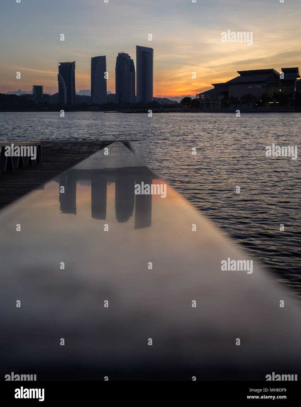 A perfect reflection during sunrise, Malaysia Stock Photo - Alamy