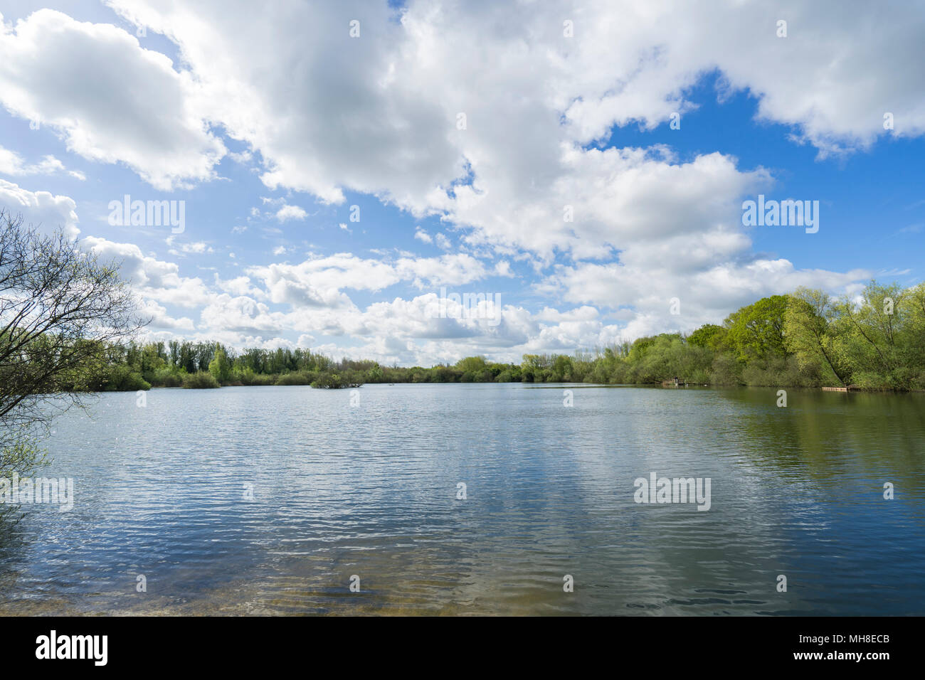 Sky and lake Milton country park Stock Photo - Alamy