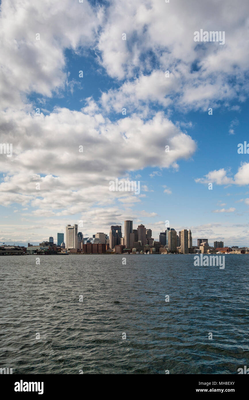 Boston skyline from Boston Inner Harbour Stock Photo - Alamy