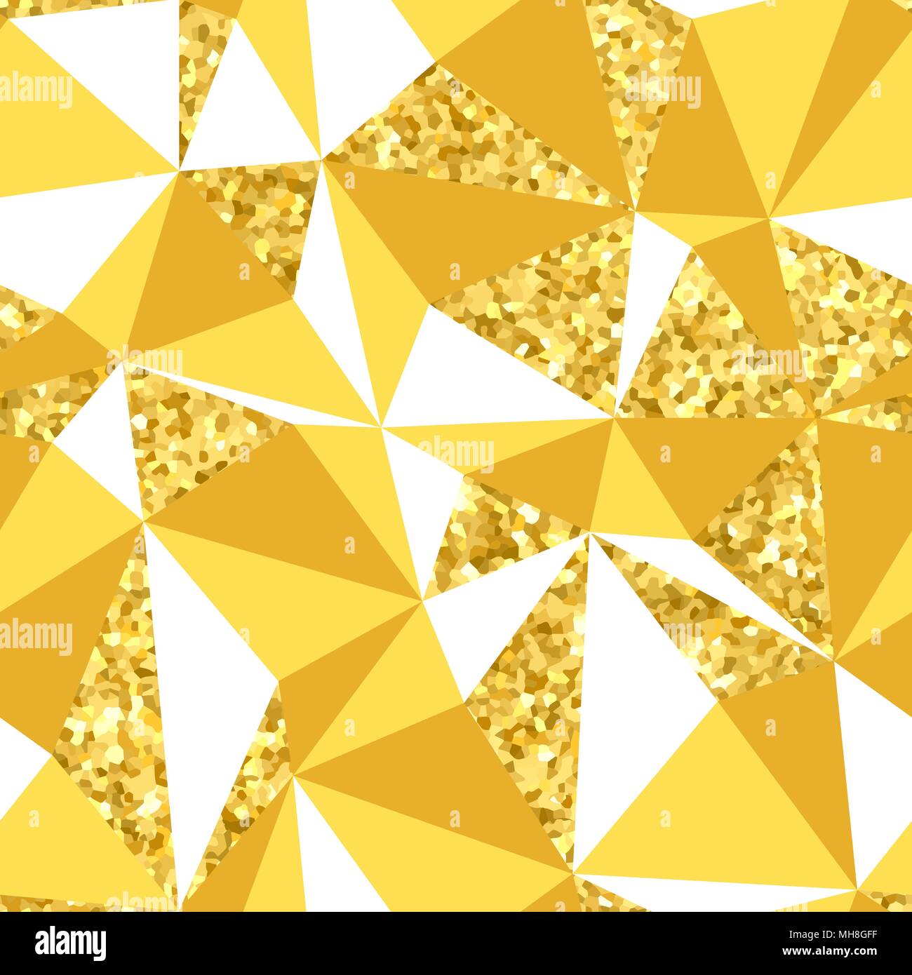 Abstract geometric seamless pattern with gold glitter texture Stock ...