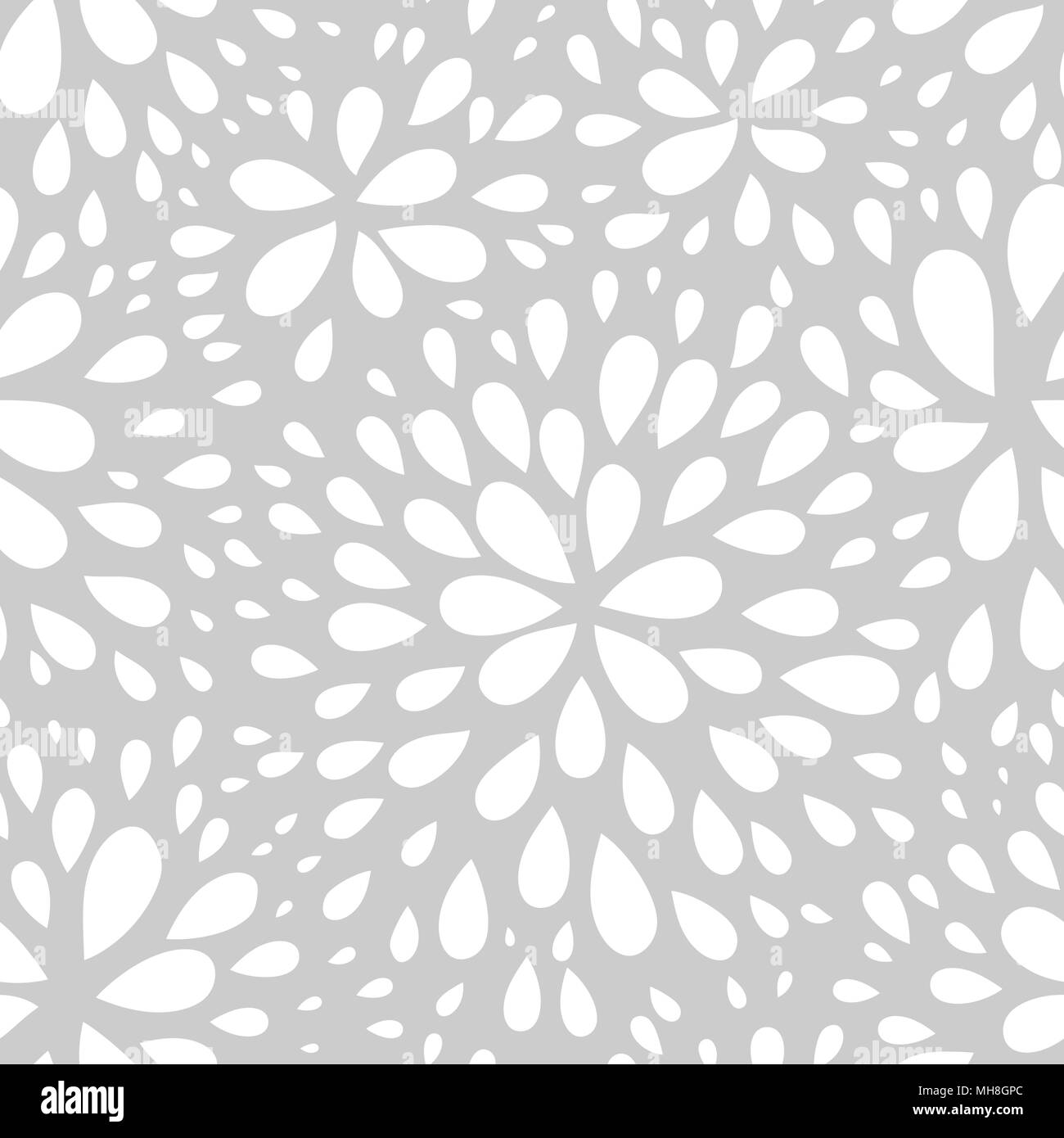 Abstract seamless drop pattern. Monochrome texture. Repeating geometric ...
