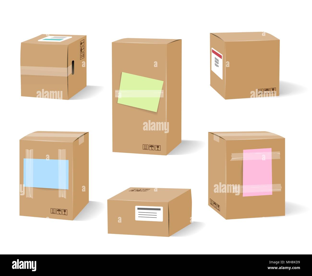 Signed boxes set Stock Vector Image & Art - Alamy