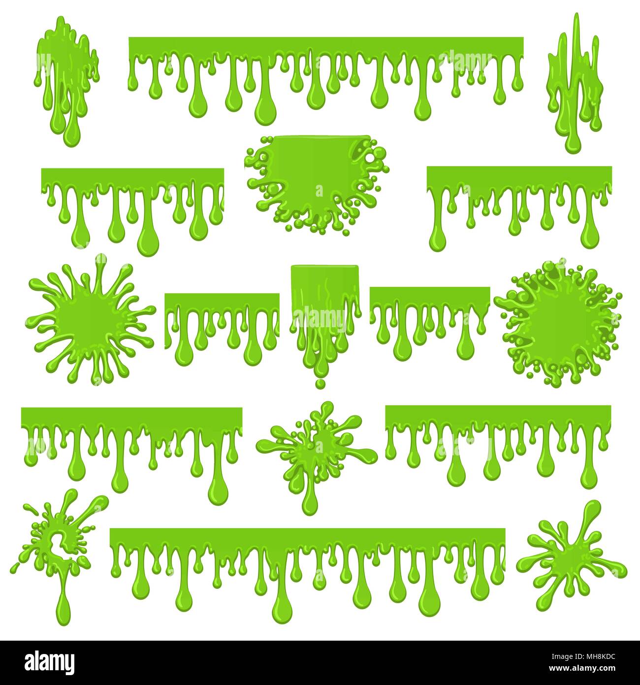 Green splat slime Stock Vector Images - Alamy
