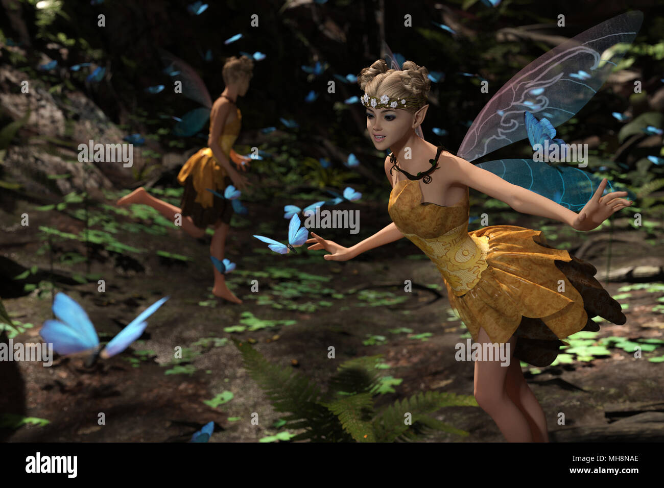 Fairies flying hi-res stock photography and images - Alamy