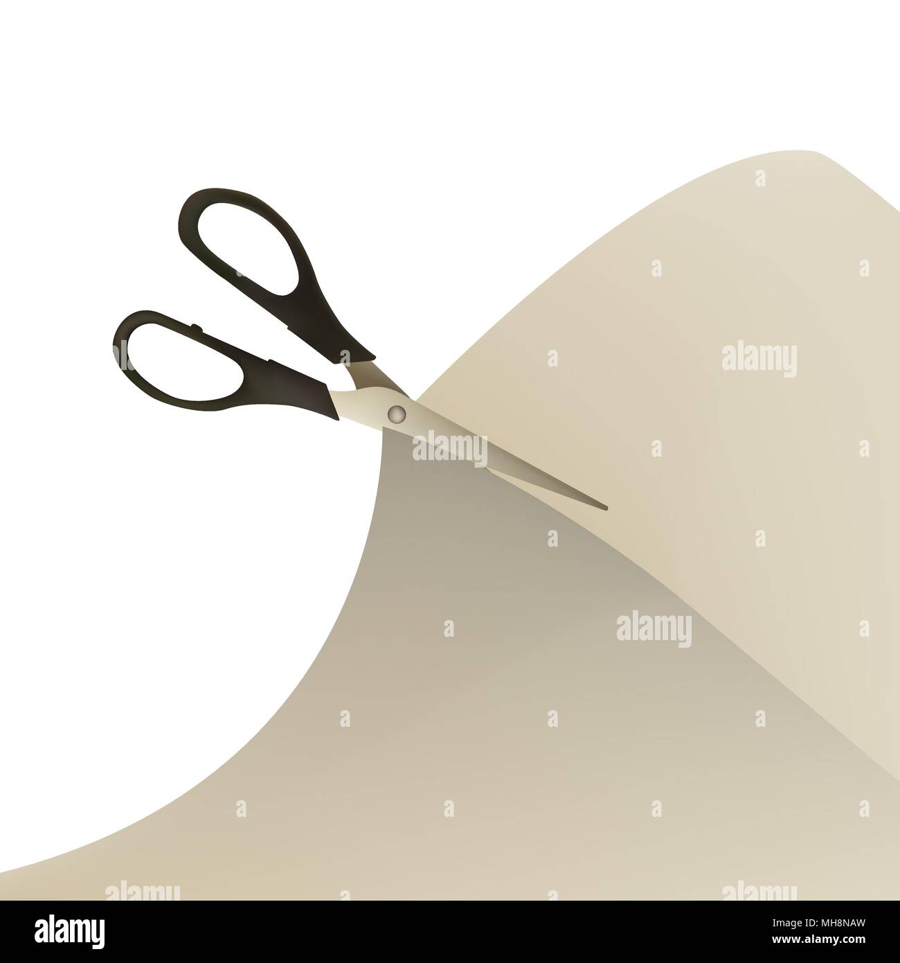 Scissors cut paper Stock Vector Image & Art - Alamy