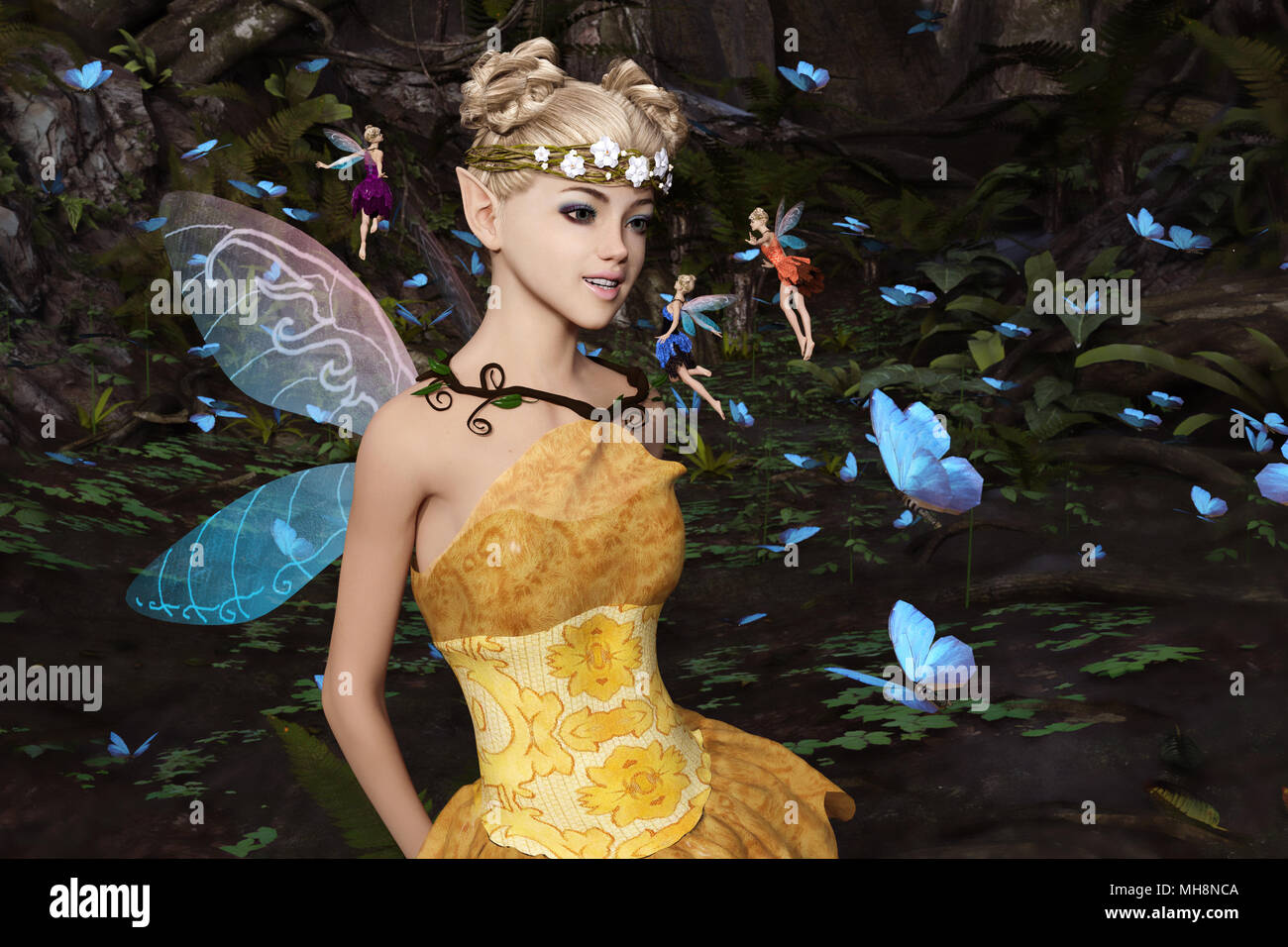 Fairies flying hi-res stock photography and images - Alamy