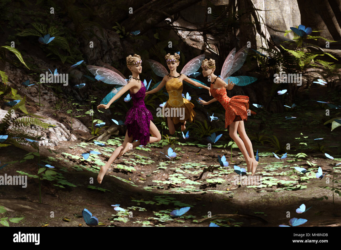 Fairies flying hi-res stock photography and images - Alamy