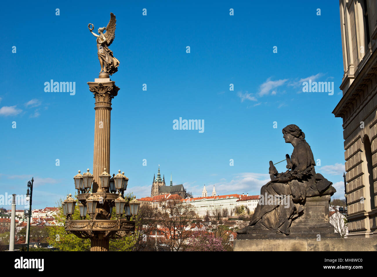 Panorama of Prague castle from Rudolfinum palace Stock Photo - Alamy