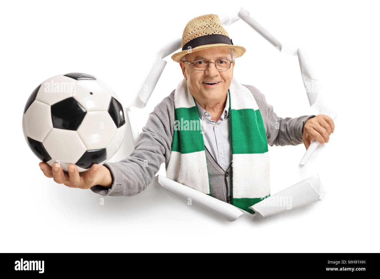 Elderly football supporter Cut Out Stock Images & Pictures - Alamy