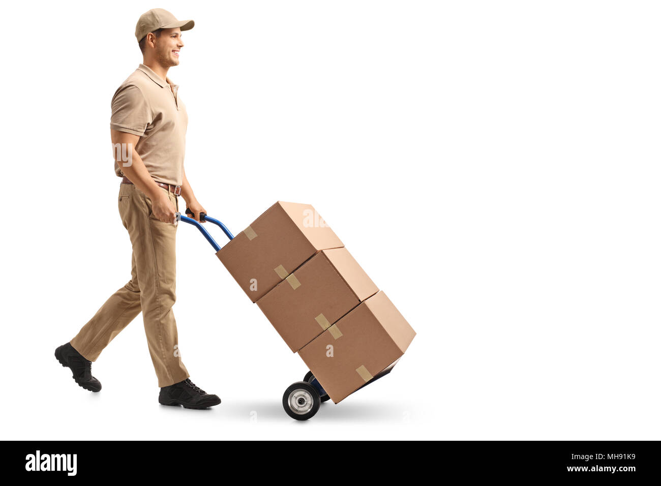 Pushing a heavy load hi-res stock photography and images - Alamy