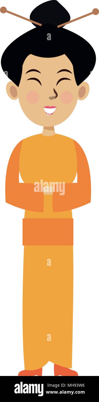 Beautiful geisha cartoon Stock Vector Image & Art - Alamy