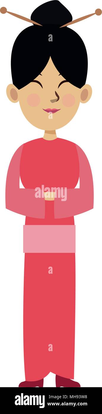 Beautiful geisha cartoon Stock Vector Image & Art - Alamy