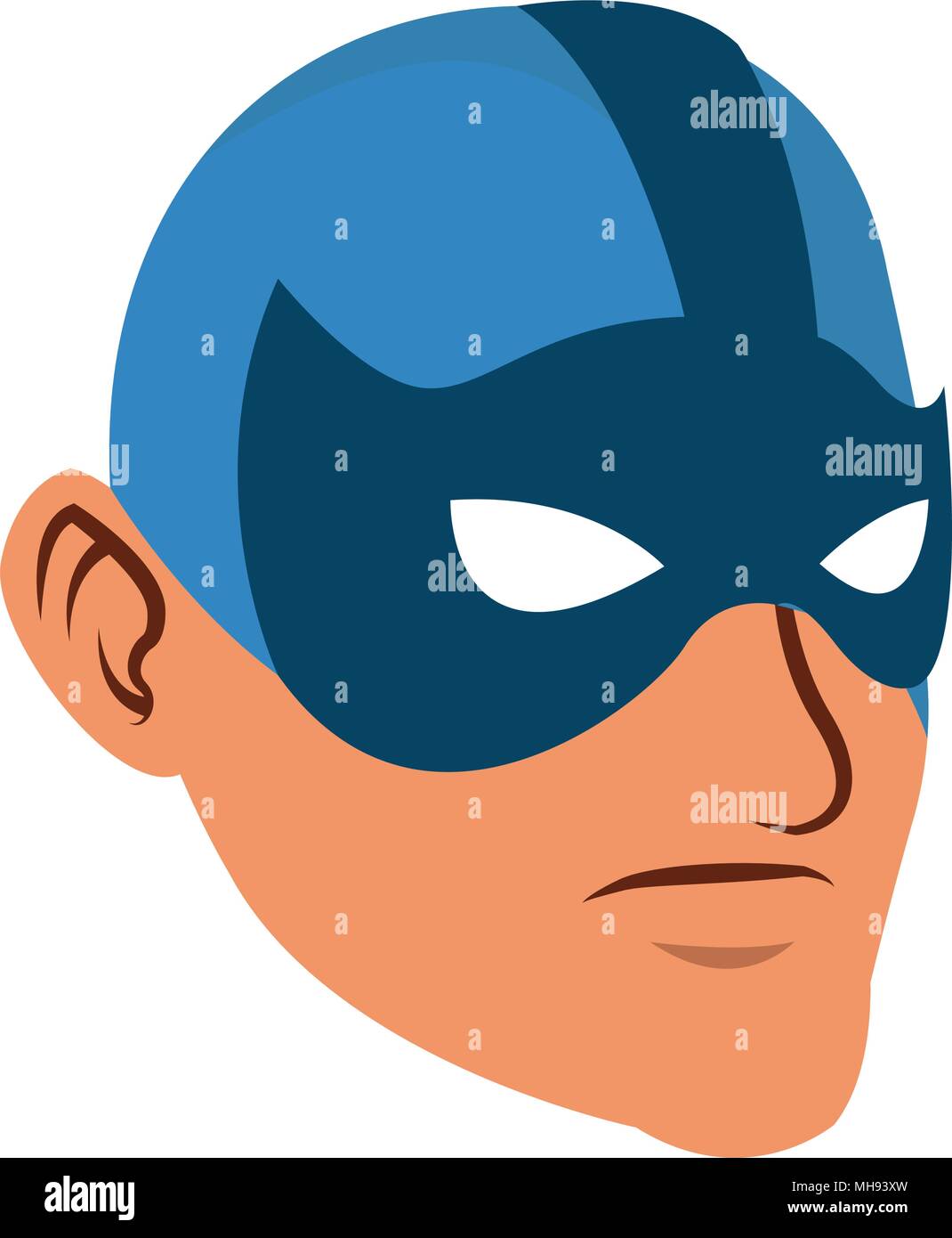 Male superhero face Stock Vector Image & Art - Alamy