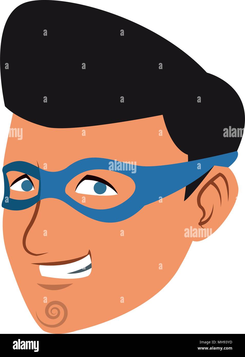 Male superhero face Stock Vector Image & Art - Alamy