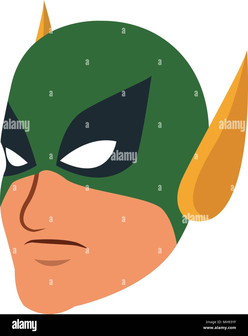 Male superhero face Stock Vector Image & Art - Alamy