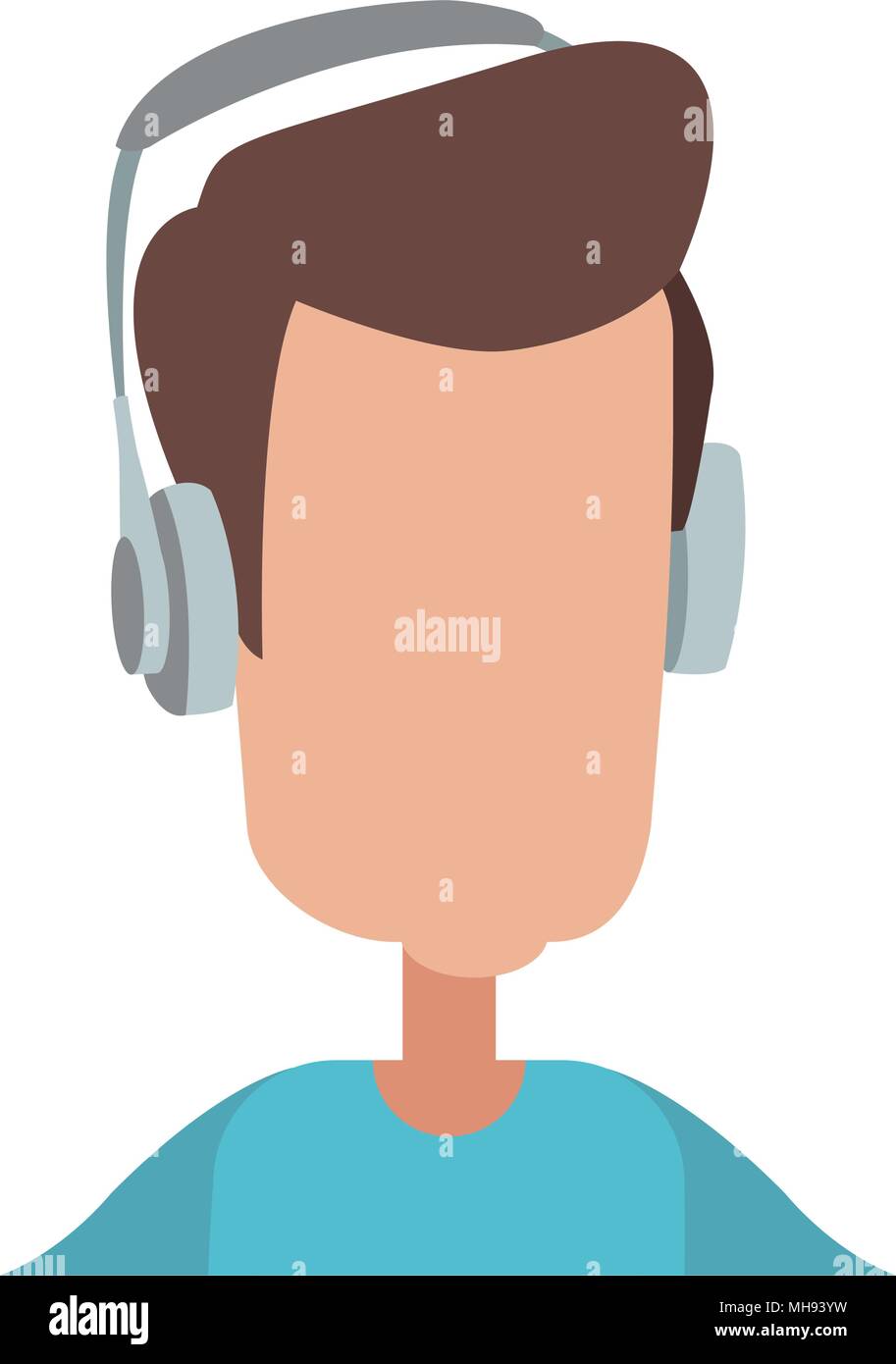 Relax man listening music Stock Vector Images - Alamy