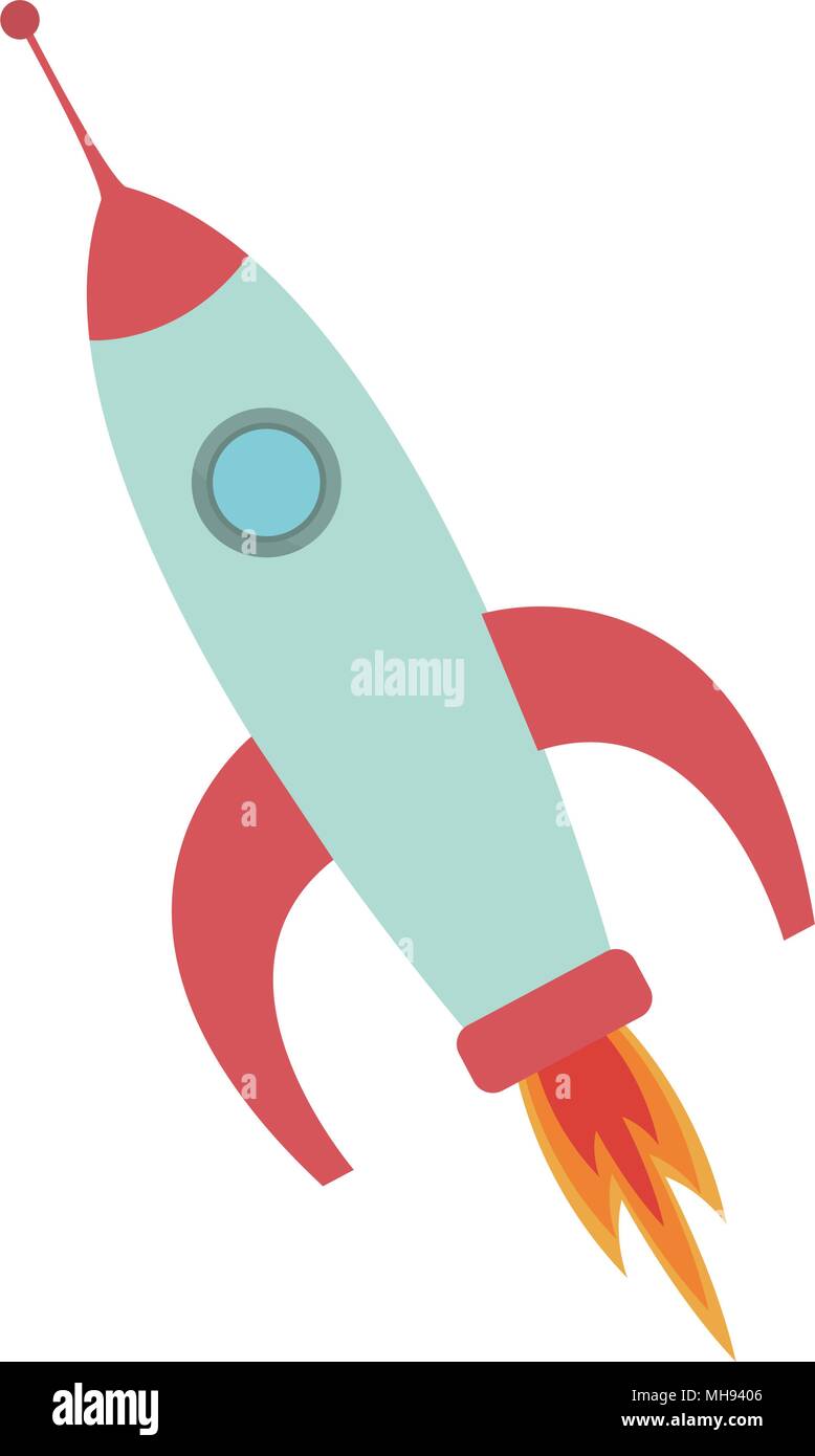 Spaceship rocket taking off Stock Vector Image & Art - Alamy