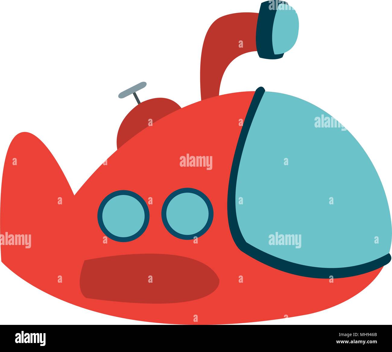 Funny submarine cartoon Stock Vector Image & Art - Alamy